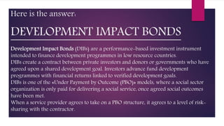 Development Impact Bond | PPT