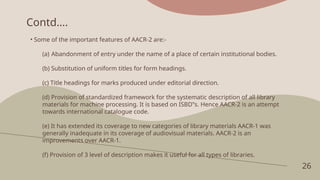 Development in Catalogue Code in library science | PPT