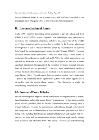 Development informatic understanding mobile phone impact on livelihoods ...