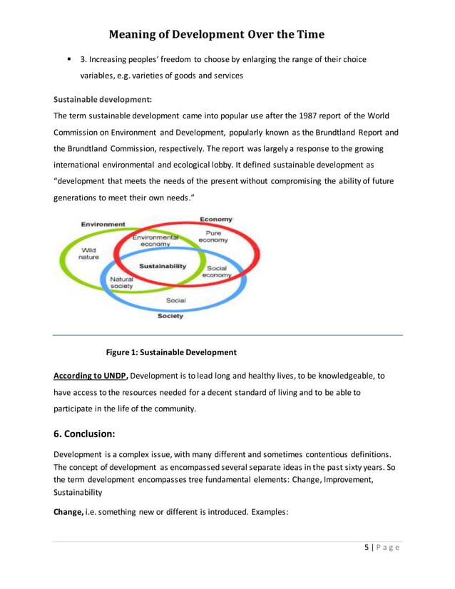 Meaning of Development Over Time | DOCX | Economy | Business and Finance