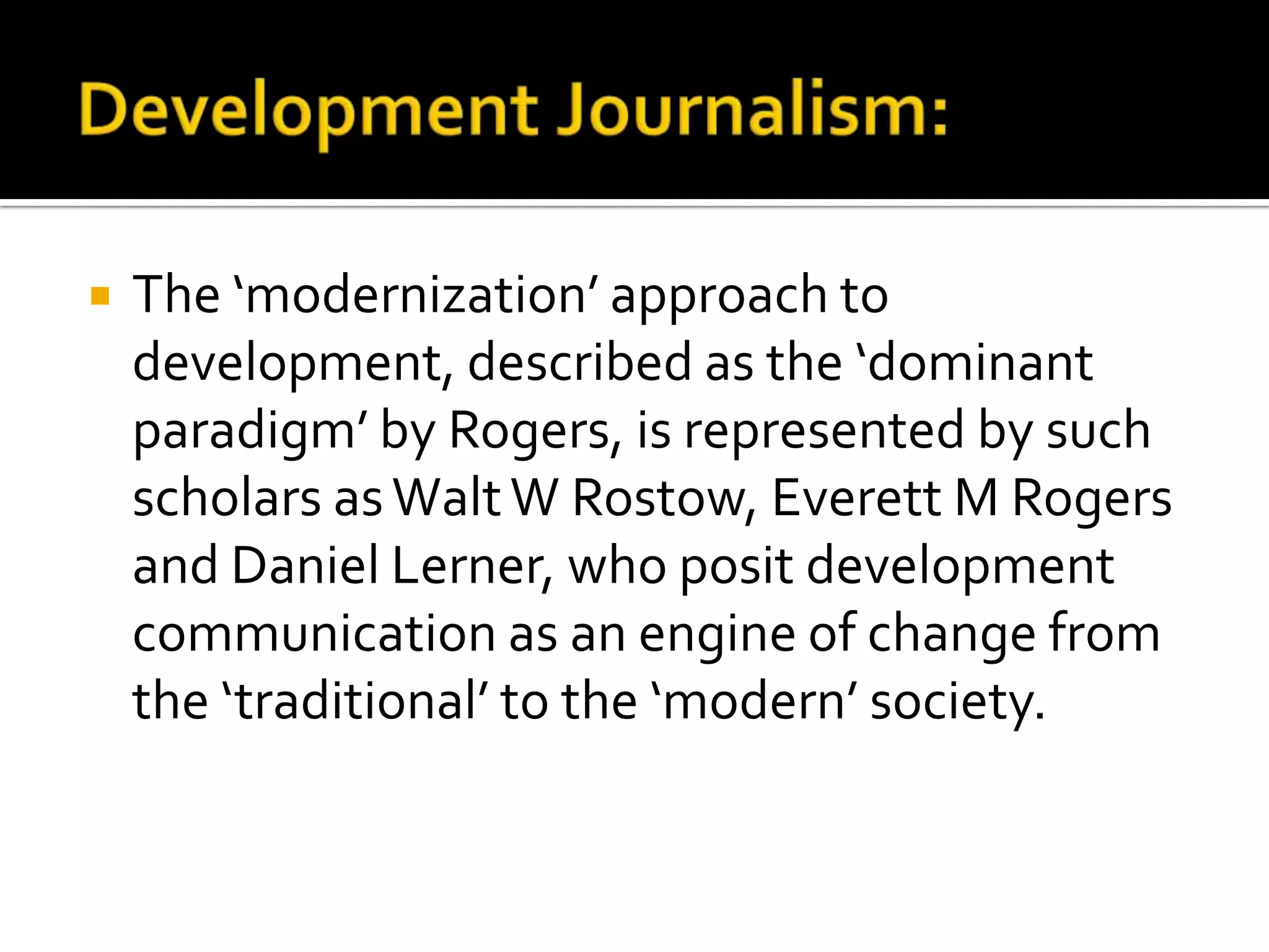 Development journalism 1 | PPTX