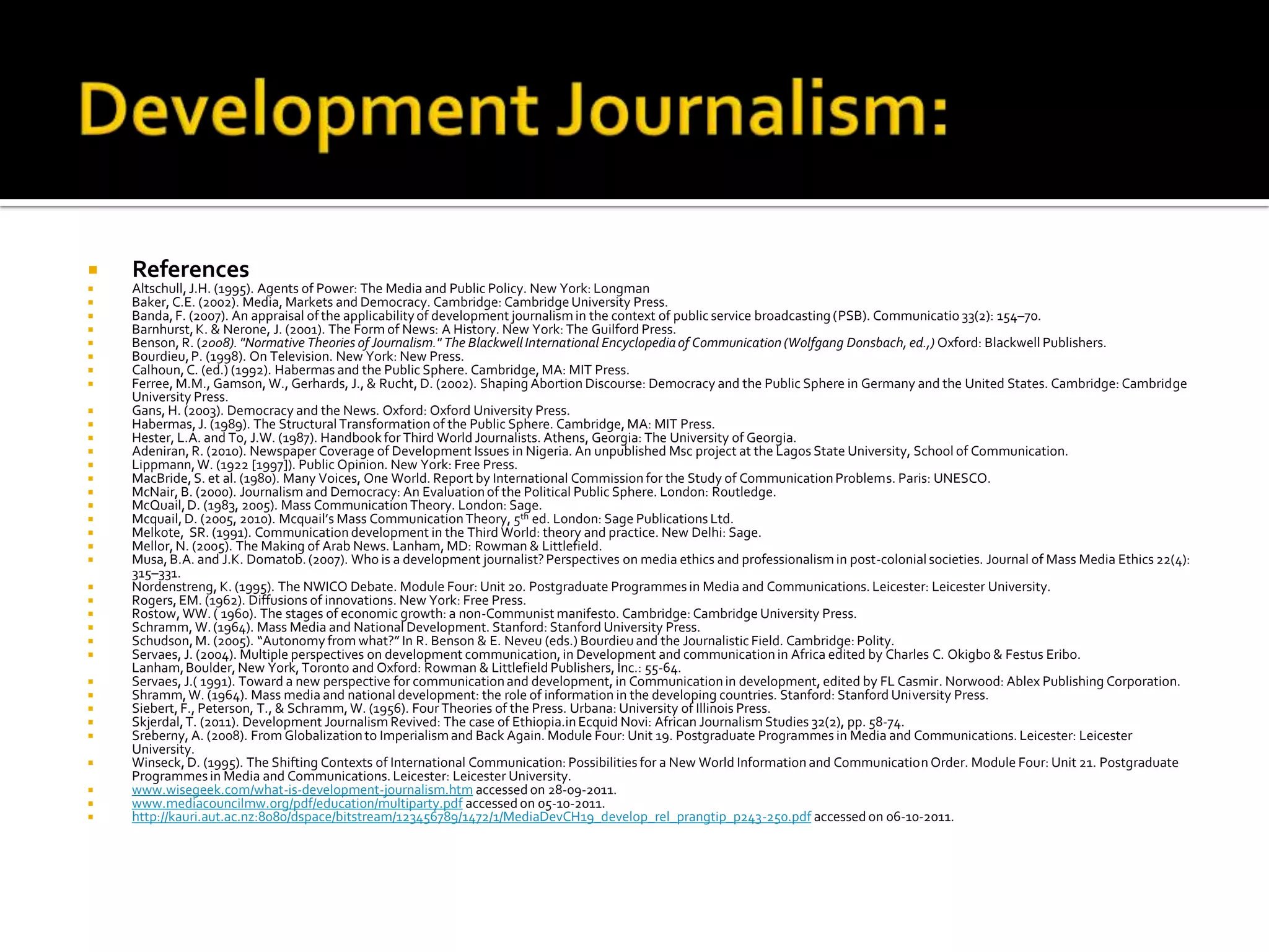 Development journalism 1 | PPTX