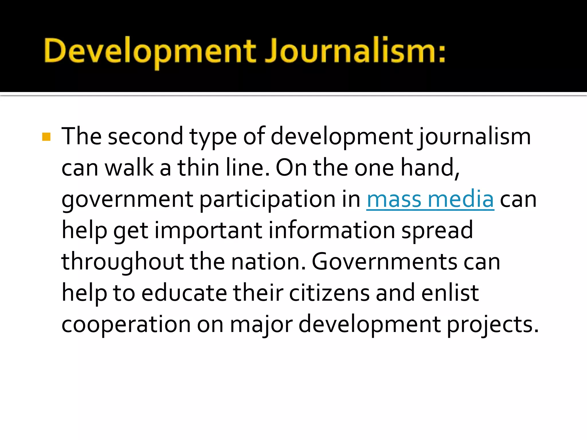Development journalism 1 | PPTX