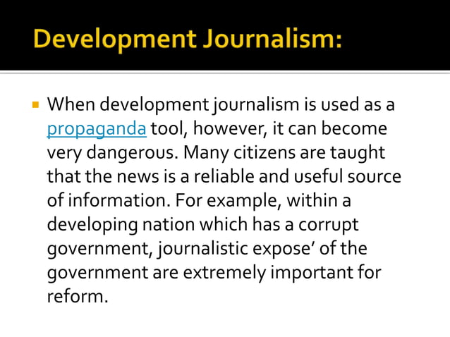 Development journalism 1 | PPTX