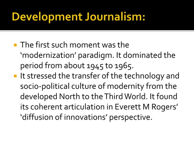 Development journalism 1 | PPTX