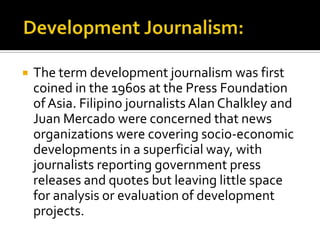 Development journalism 1 | PPTX