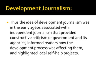 Development journalism 1 | PPTX
