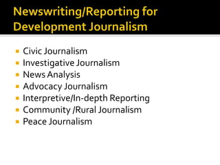 Development journalism 1 | PPTX