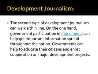 Development journalism 1 | PPTX