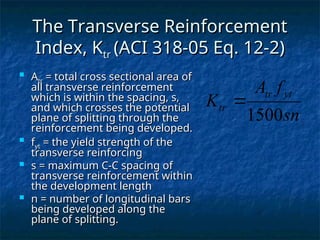 Development Length of reinforcement for construction project | PPT