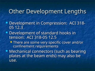 Development Length of reinforcement for construction project | PPT