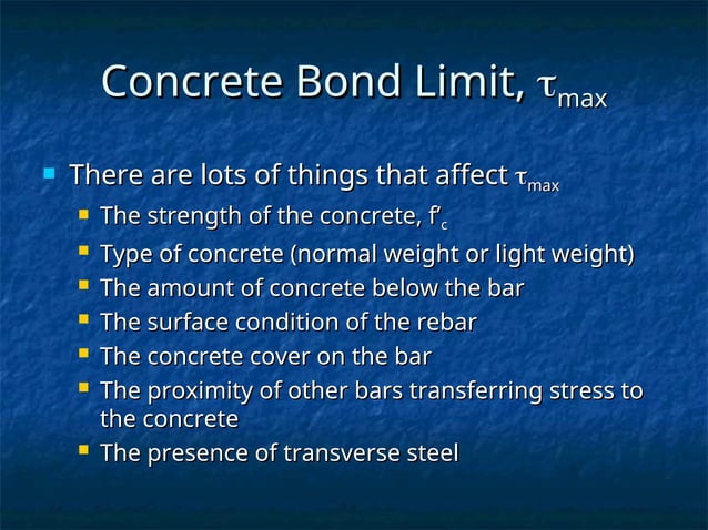 Development Length of reinforcement for construction project | PPT