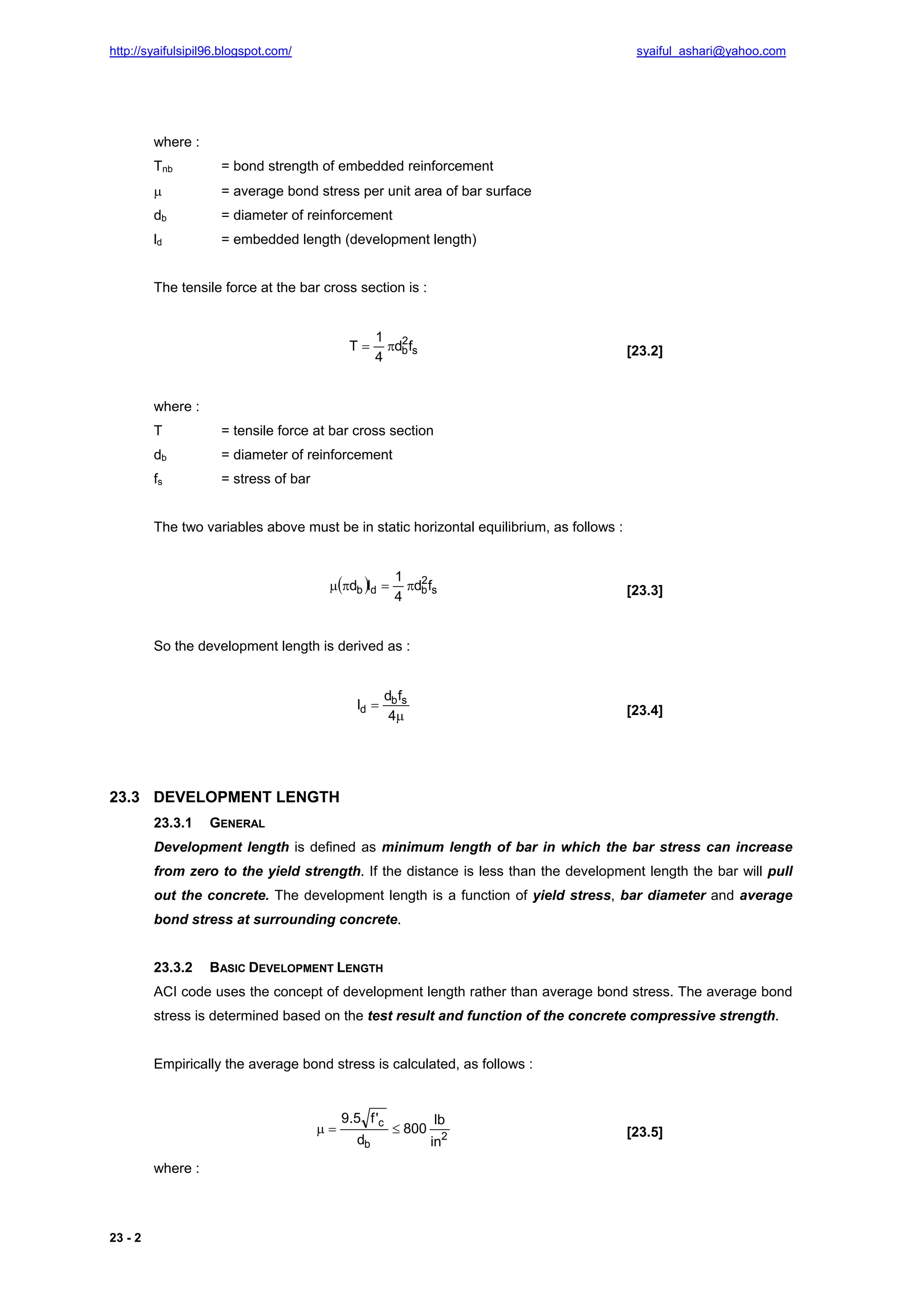 Development Length Hook Splice Of Reinforcements | PDF
