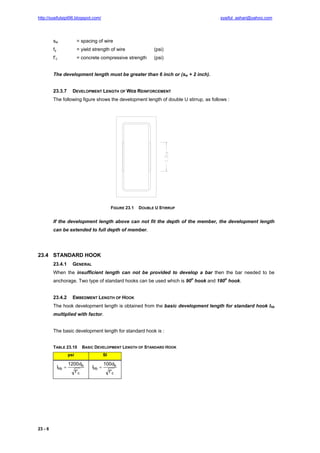 Development Length Hook Splice Of Reinforcements | PDF