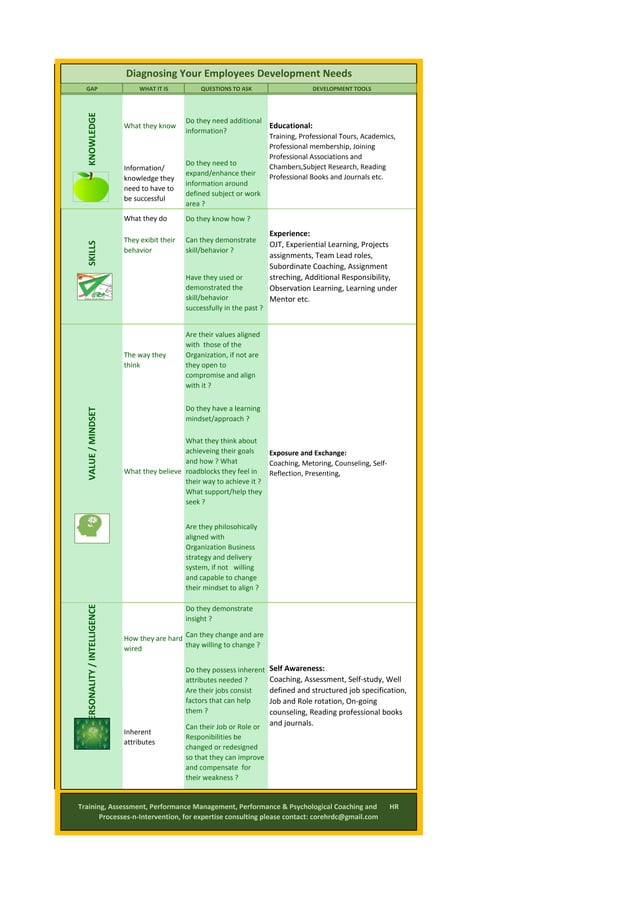 Diagnosing Your Employees Development Needs | PDF