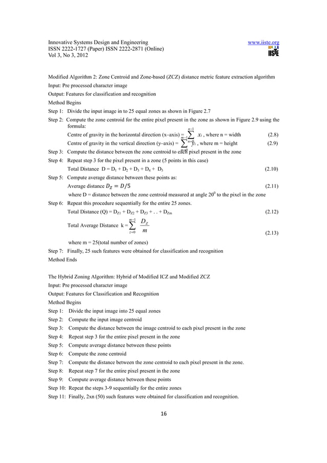 Development Of A Feature Extraction Technique For Online Character Recognition System Pdf