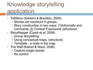 Development of a Knowledge Story Construction Framework | PPT