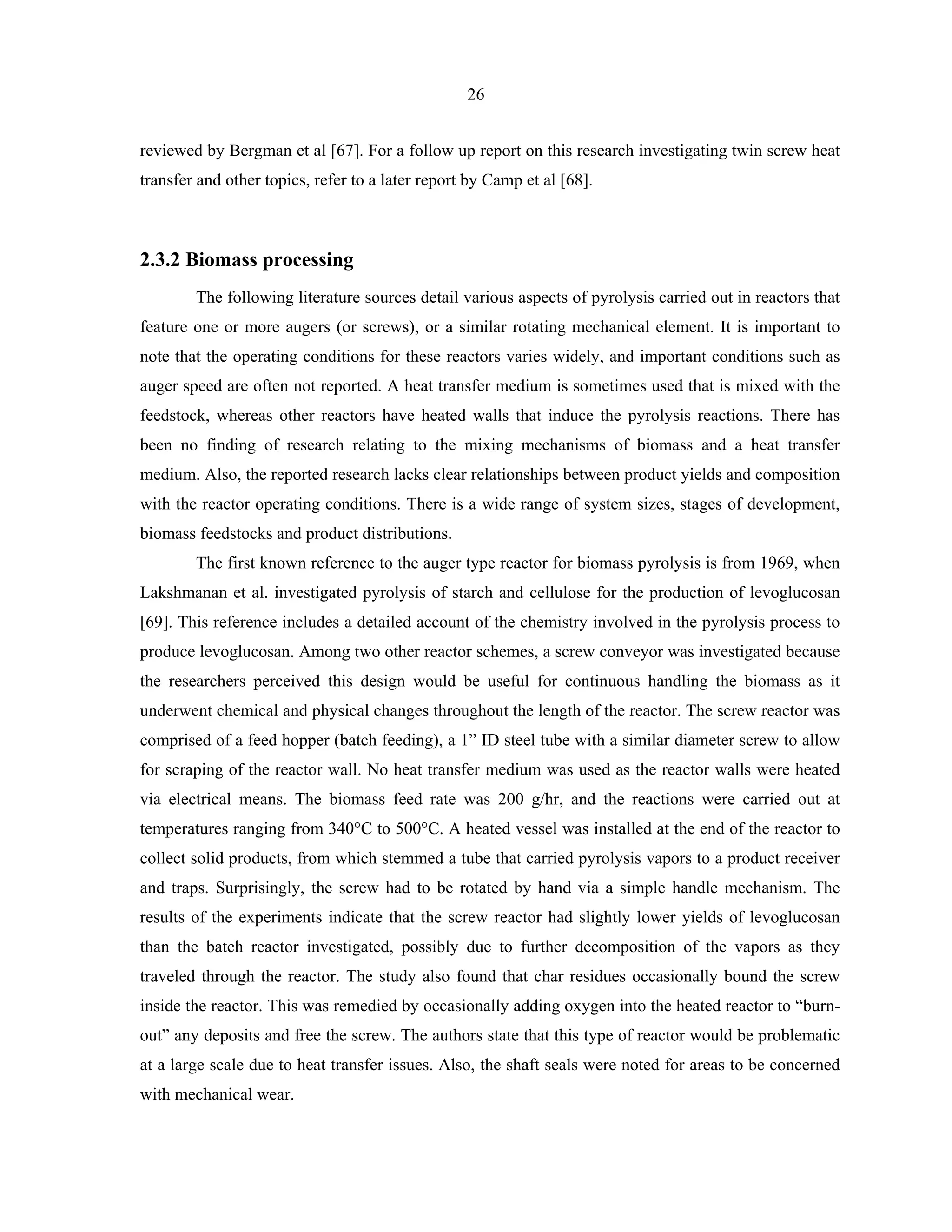 Development of a lab-scale auger reactor for biomass fast pyrolysis ...