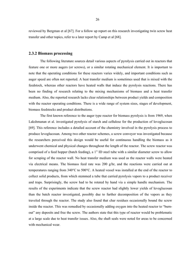 Development of a lab-scale auger reactor for biomass fast pyrolysis ...