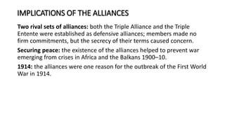 CAMBRIDGE AS HISTORY: THE ORIGINS OF WORLD WAR 1. THE DEVELOPMENT OF ...