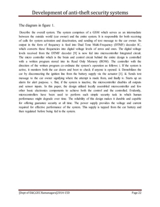 Development of anti theft security system | DOCX