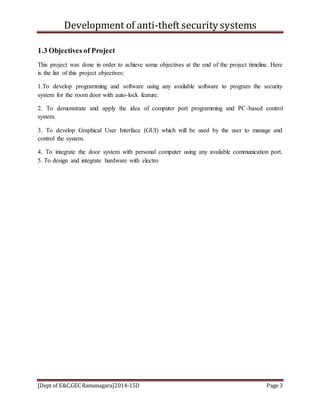 Development of anti theft security system | DOCX