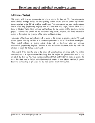 Development of anti theft security system | DOCX