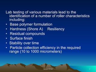 Development Of A Particle Sampling Roller | PPT