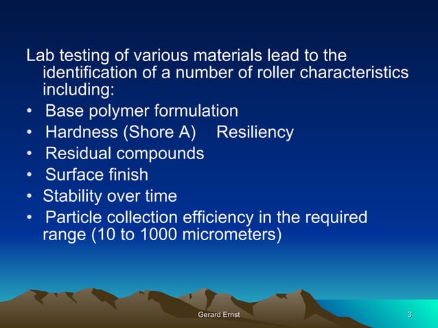 Development Of A Particle Sampling Roller | PPT