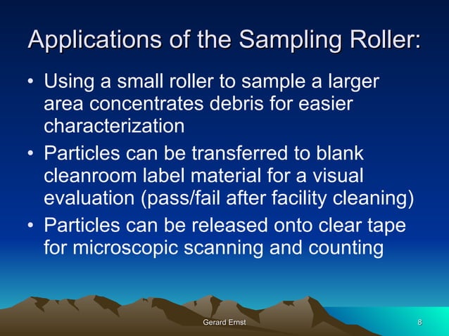 Development Of A Particle Sampling Roller | PPT