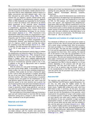 Development of a real time pcr method for rapid sexing of human ...
