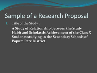 Development of a research proposal | PPTX