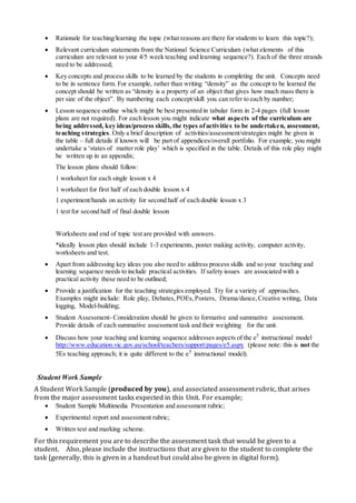 Development of a science learning and teaching unit | PDF