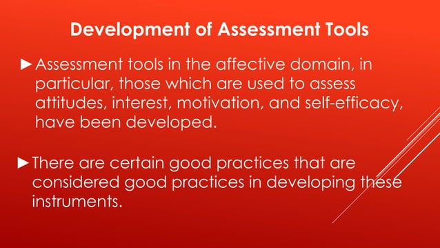 Development of assessment tools | PPTX