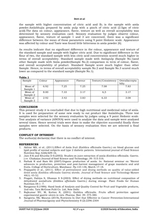 Development of a value added Amla product | PDF