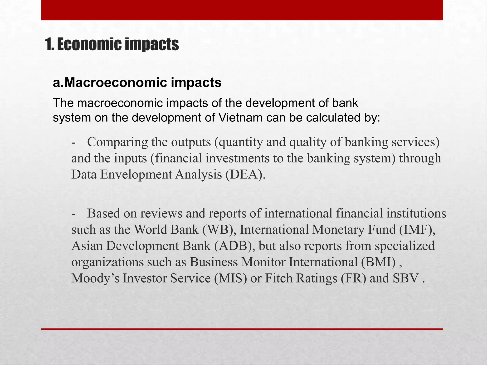 The development of bank system in Vietnam and its impacts on the ...