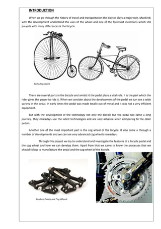 Development of bicycle pedal part I | PDF