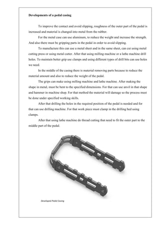 Development of bicycle pedal part I | PDF