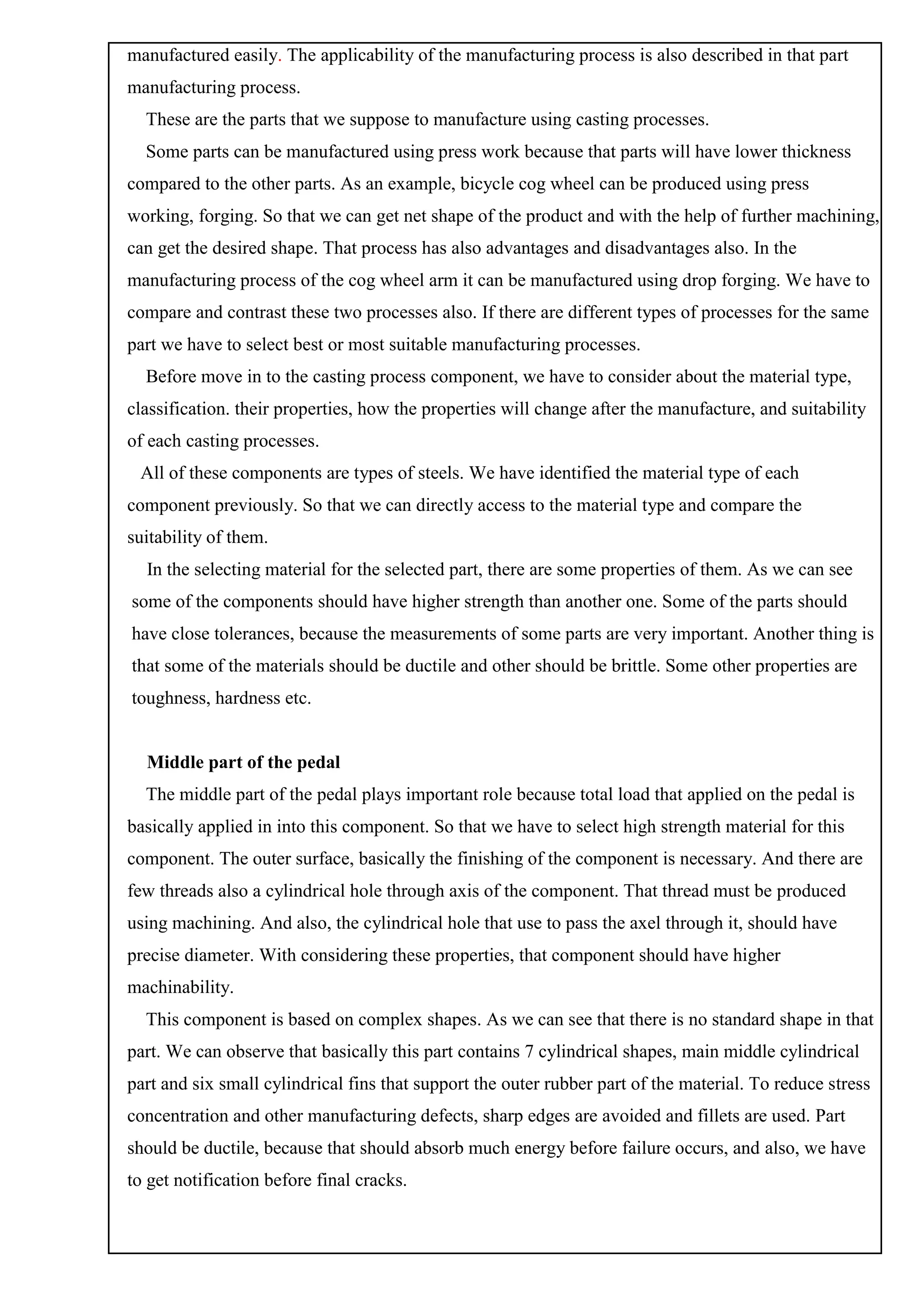 Development of bicycle pedal part II | PDF