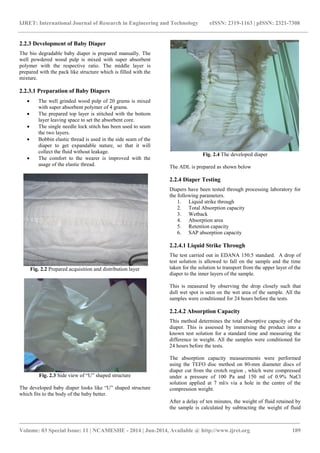 Development of bio degradable baby diapers | PDF