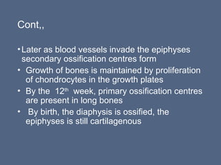 DEVELOPMENT OF BONE.pptx and embryology to | PPTX