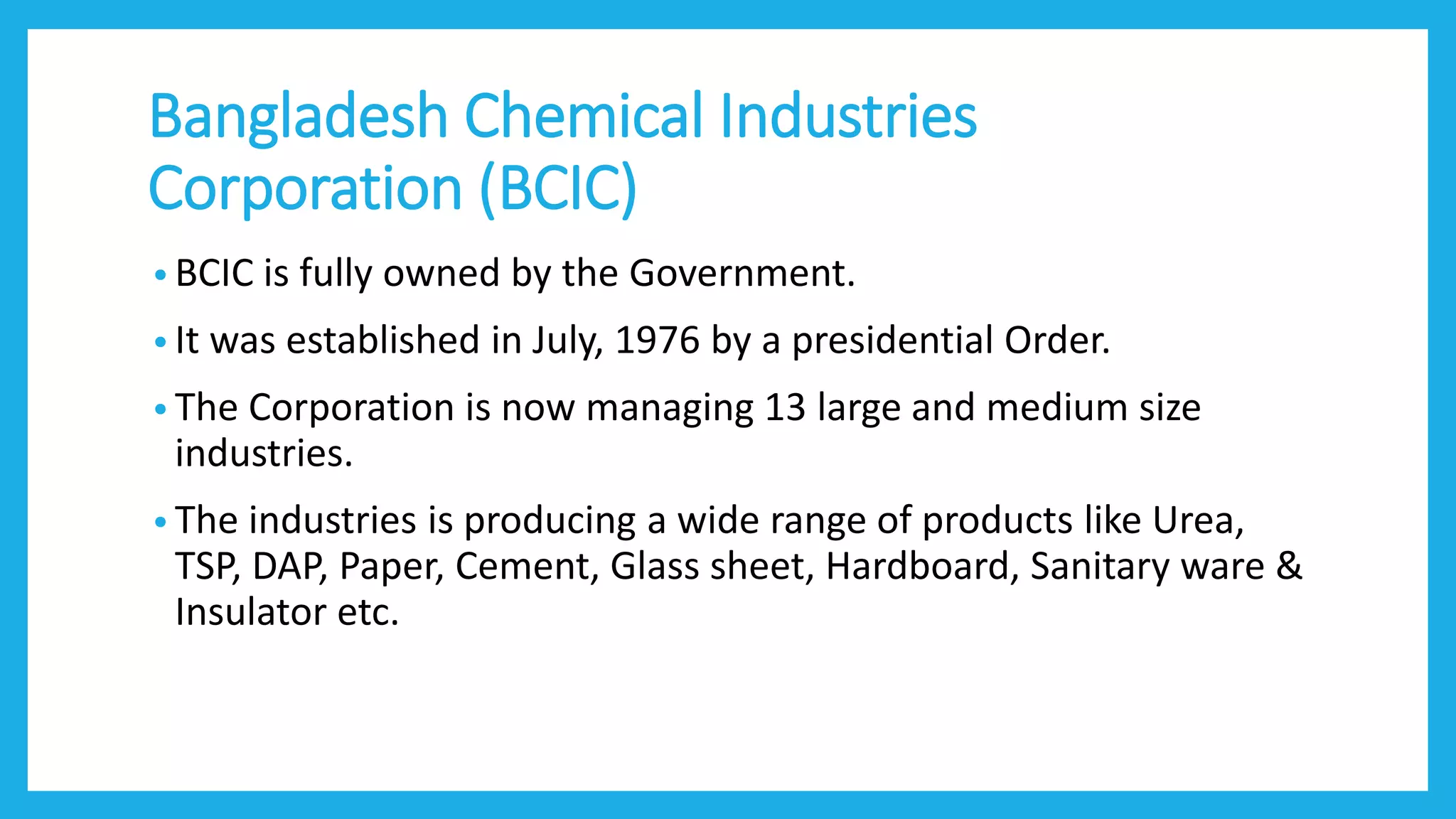 Development of chemical industries in Bangladesh | PPTX