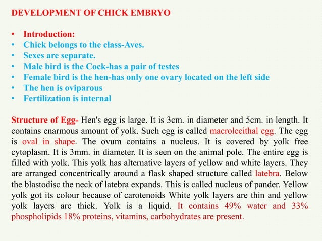 Development of chick embryo- structure of egg,cleavages,fate map and ...