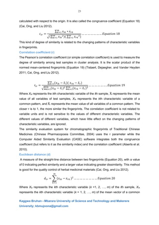 development of chromatographic methods for herbal material ...