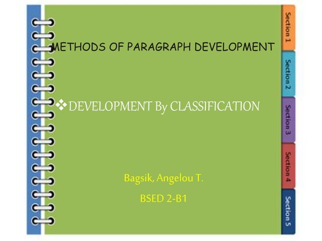 Paragraph Development by Classification | PPTX