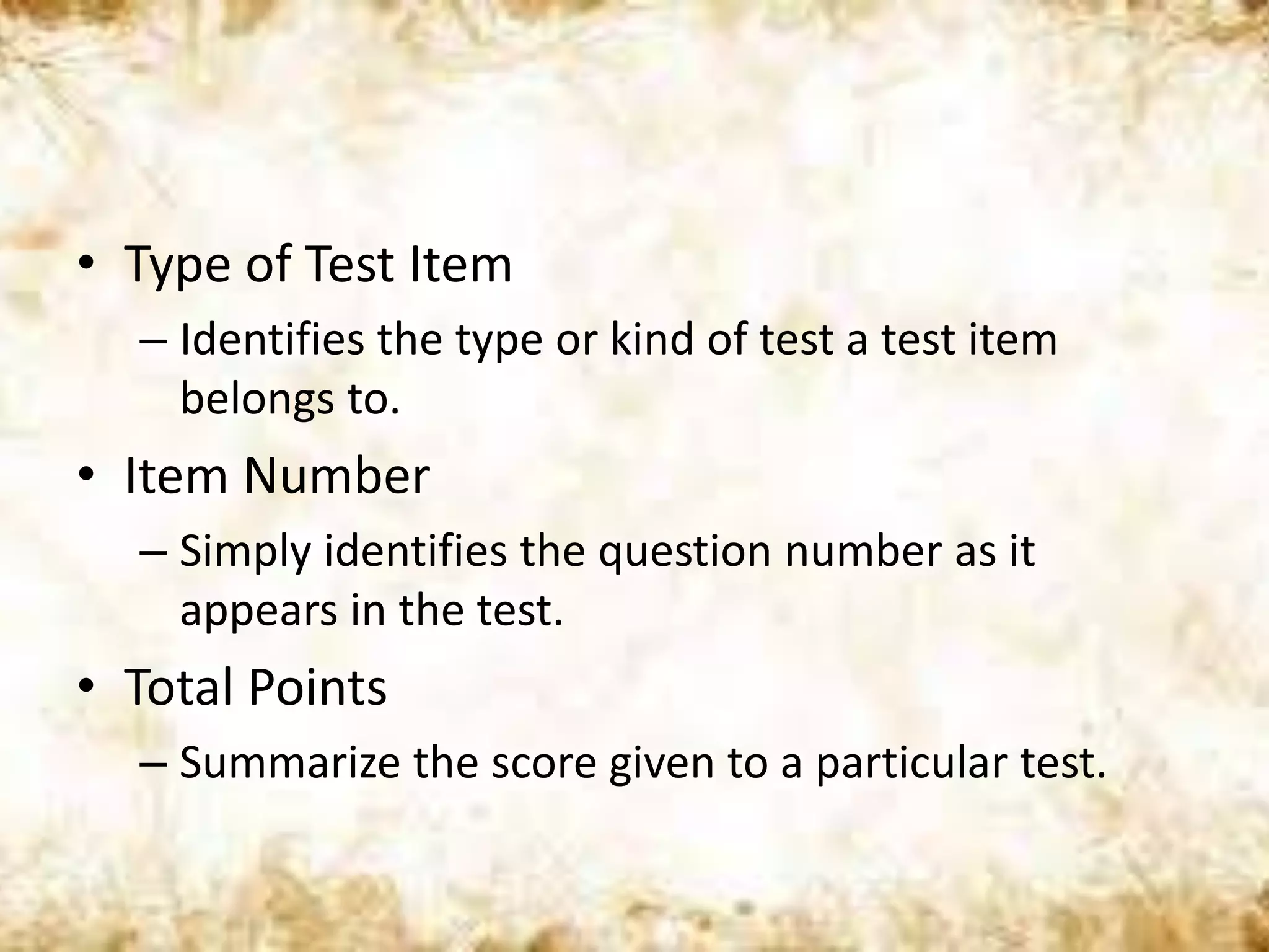 Development of classroom assessment tools | PPTX