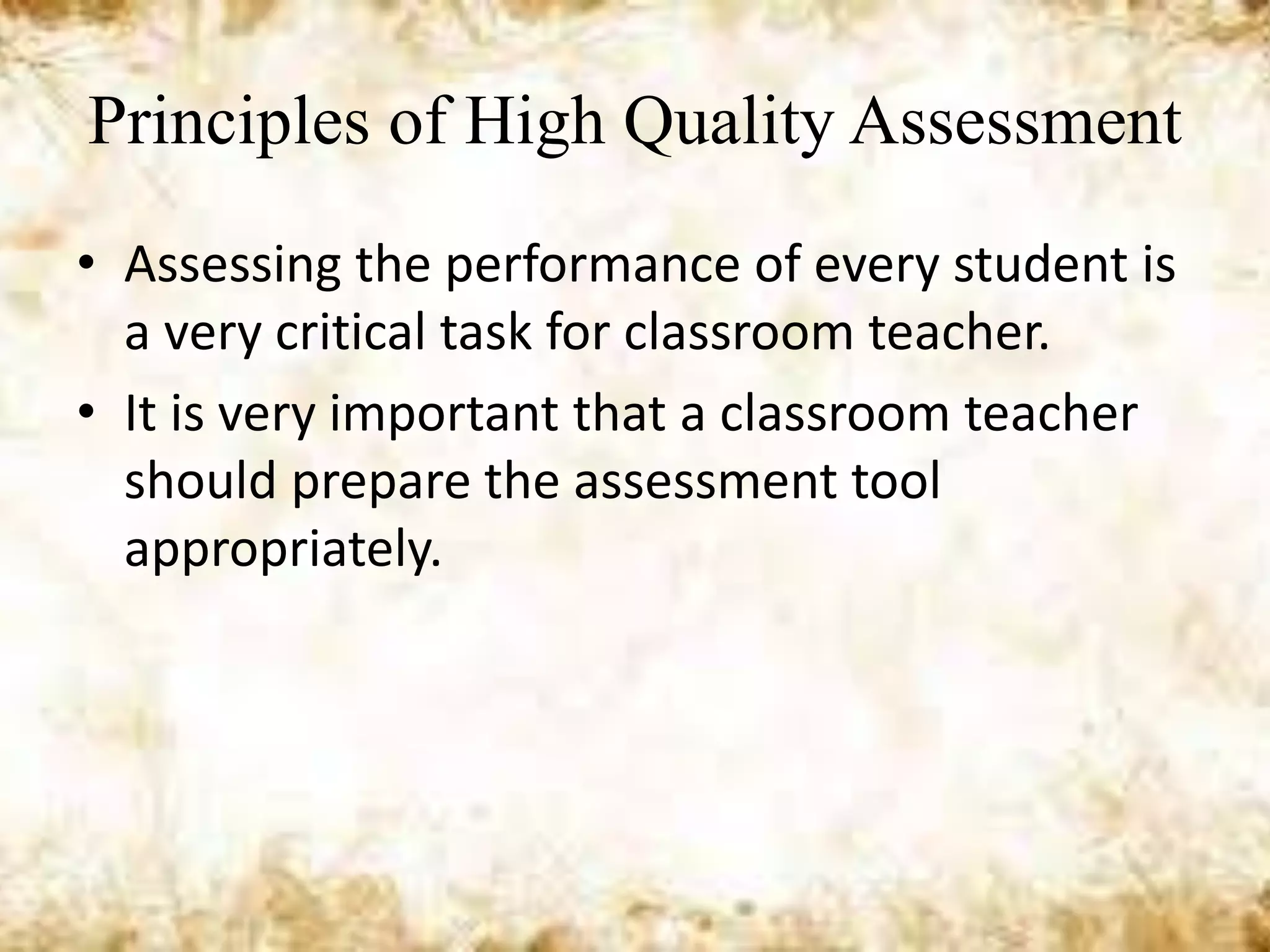 Development of classroom assessment tools | PPTX