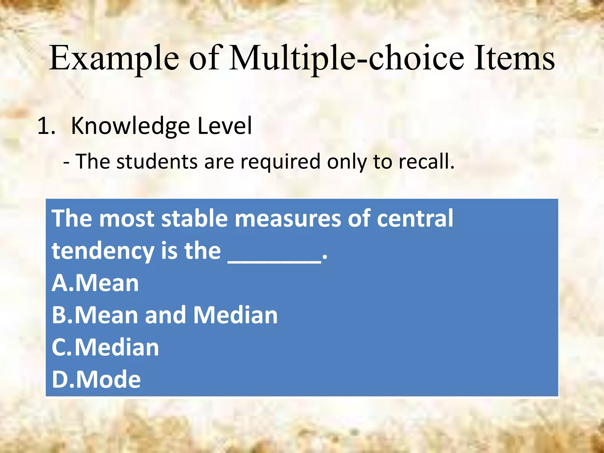 Development of classroom assessment tools | PPTX