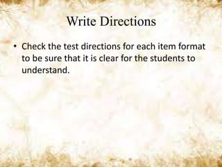 Development of classroom assessment tools | PPTX