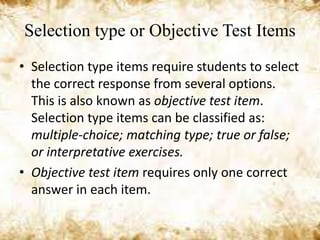 Development of classroom assessment tools | PPTX